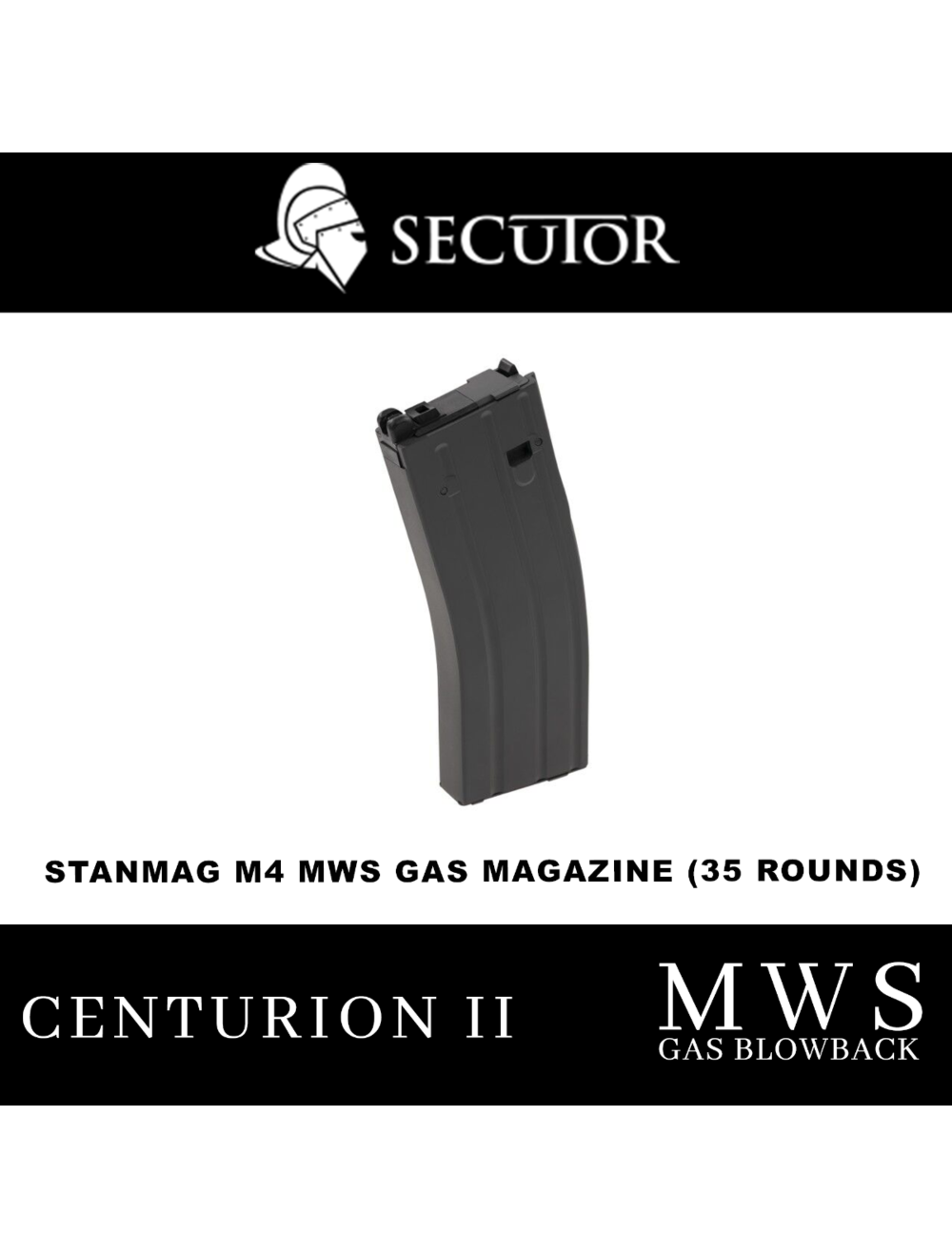 Secutor Centurion II MWS Gas Magazine (35 Rounds - STANAG)