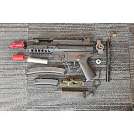 Galaxy AEG Submachine Gun with Stock (Metal Gearbox - Black - G5M)