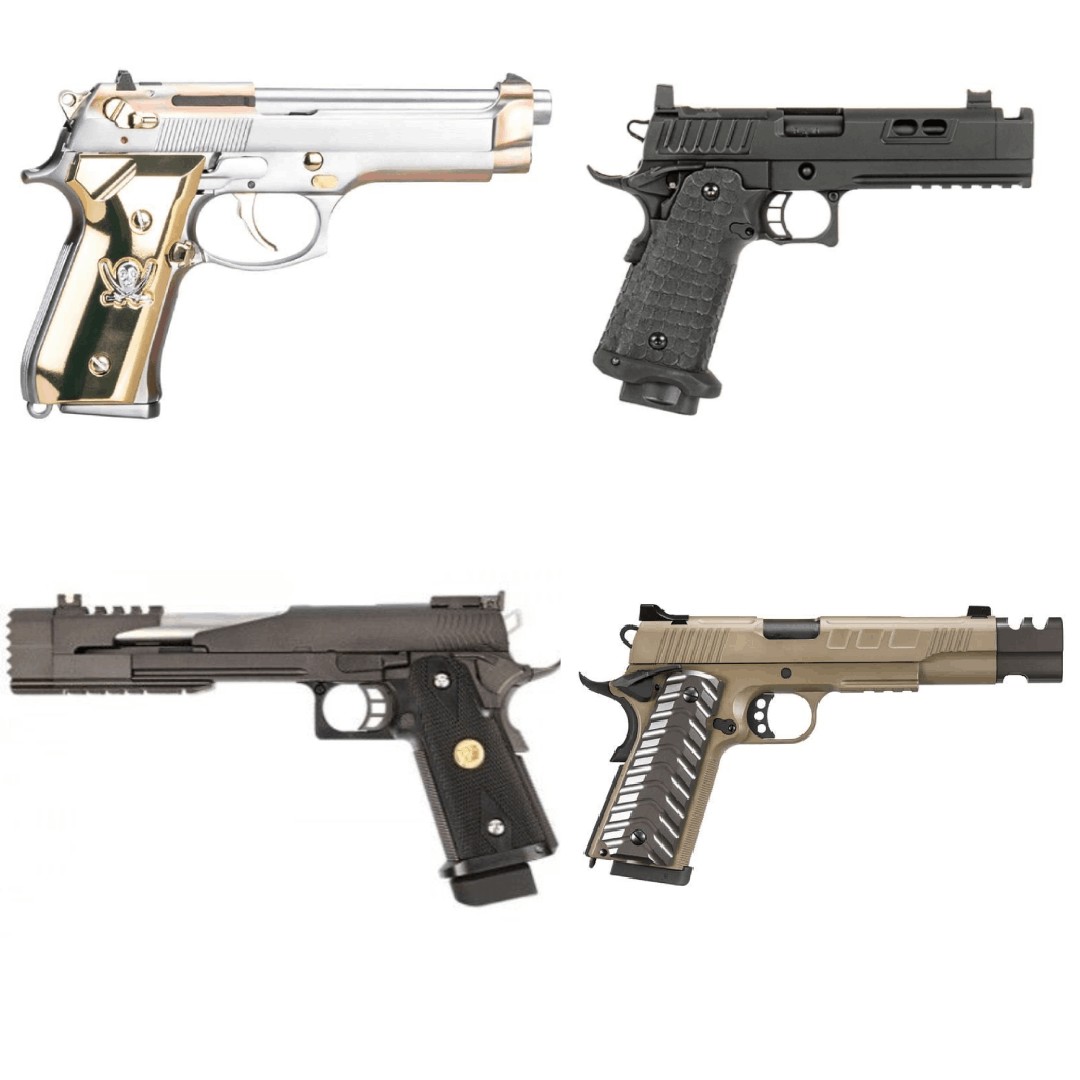 Top 4 Metal Airsoft Pistols at Bespoke Airsoft UK (GBB & CO2)